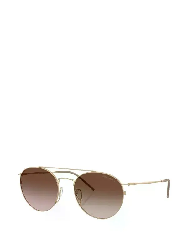 Giorgio Armani Double-bridge Round Sunglasses