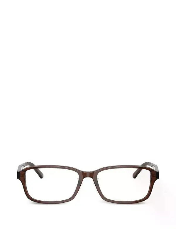 Emporio Armani Rectangle Frame Eyeglasses - Brown