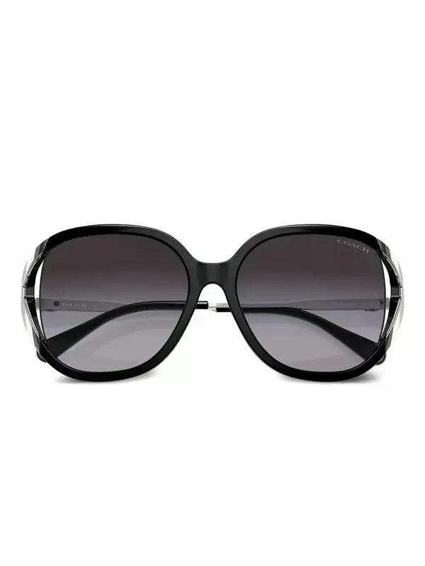 COACH Gradient Lens Round Frame Sunglasses
