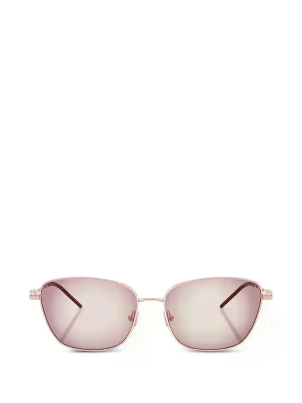 Emporio Armani Logo-plaque Rectangle-frame Sunglasses