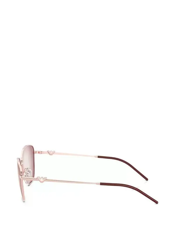 Emporio Armani Logo-plaque Rectangle-frame Sunglasses