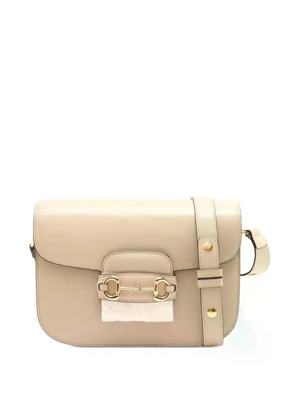 Gucci 2016-2026 Medium Calfskin Horsebit 1955 Shoulder Bag - Neutrals