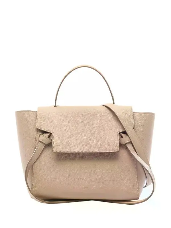 Celine 2000-2026 Micro Grained Calfskin Belt Bag Satchel - Neutrals