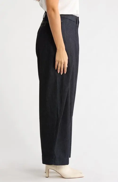 Wit & Wisdom Pleated Barrel Leg Denim Trousers