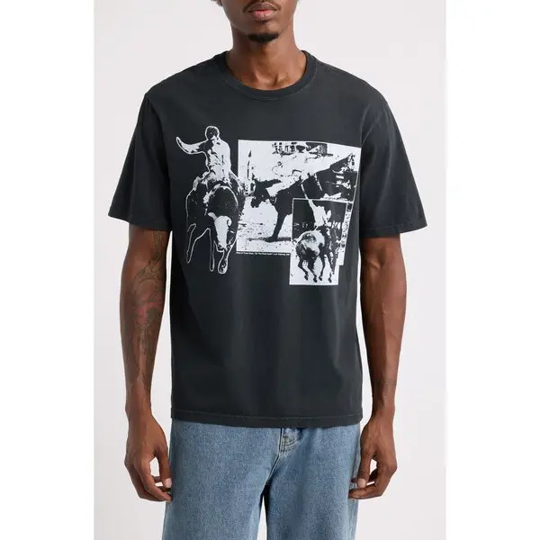 ONE OF THESE DAYS America's Sport Cotton T-shirt - Washed Black