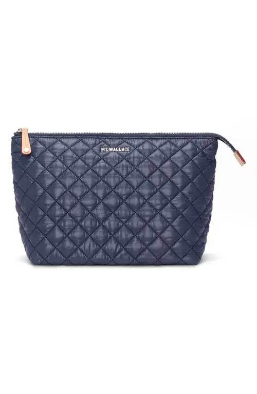 Mz Wallace Large Zoey Quilted Nylon Cosmetics Case - Dawn