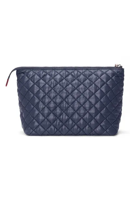 Mz Wallace Large Zoey Quilted Nylon Cosmetics Case