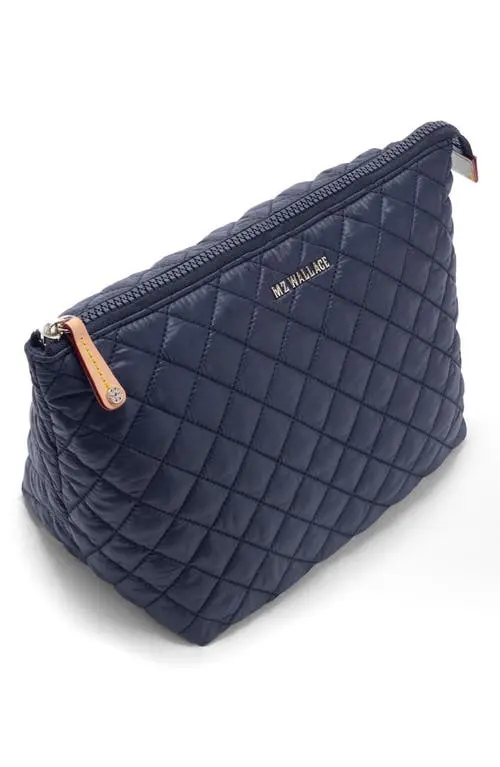 Mz Wallace Large Zoey Quilted Nylon Cosmetics Case