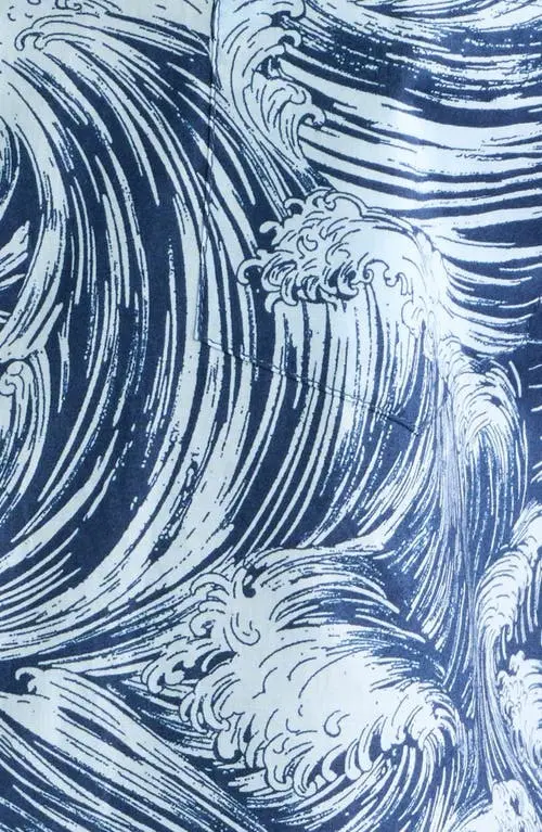 Tori Richard Gnarly Wave Print Camp Shirt