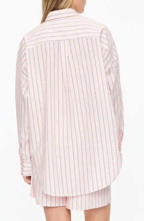 LMND Mara Stripe Organic Cotton Button-up Shirt