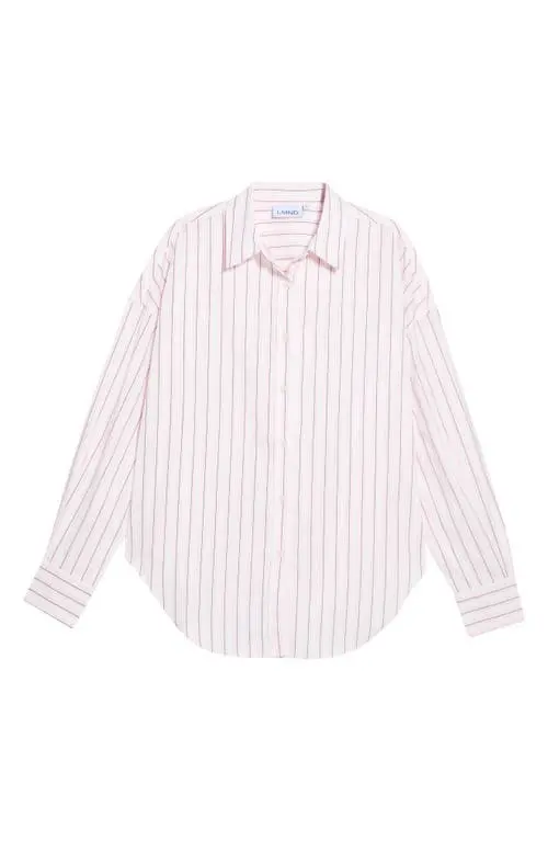 LMND Mara Stripe Organic Cotton Button-up Shirt