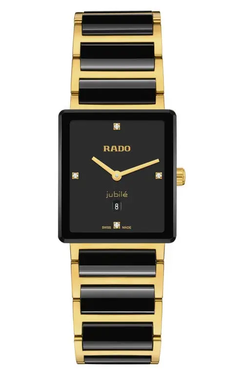 RADO Integral Diamond Lacquer Watch - Black Lacquered