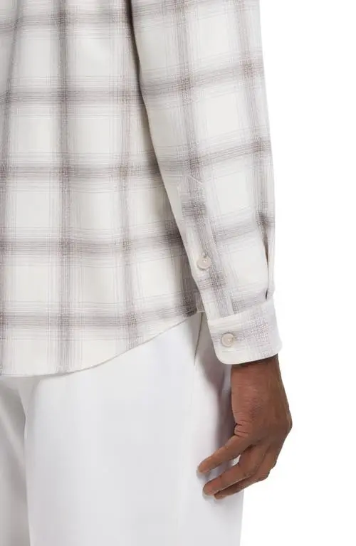 BOSS Trim Fit Check Button Front Shirt
