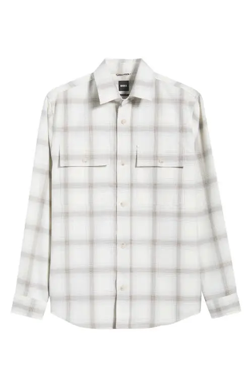 BOSS Trim Fit Check Button Front Shirt