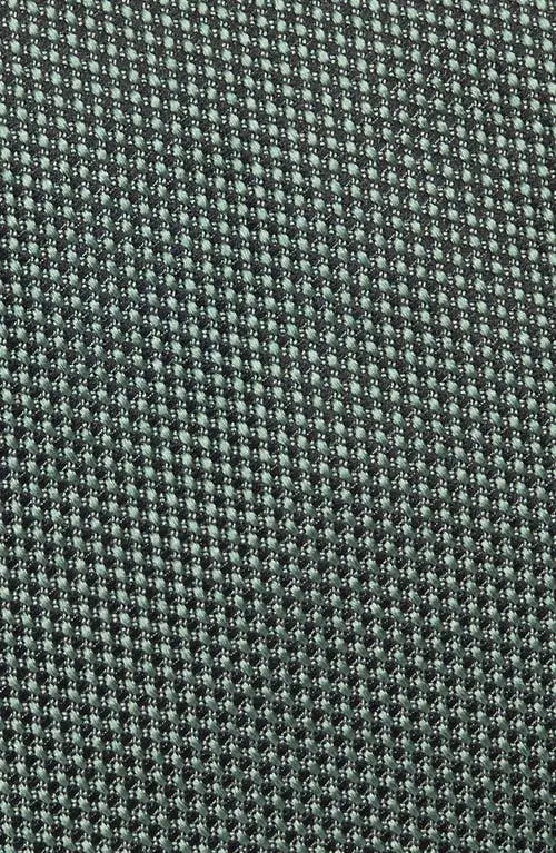 Nordstrom Banyan Solid Silk Jacquard Tie - Hunter