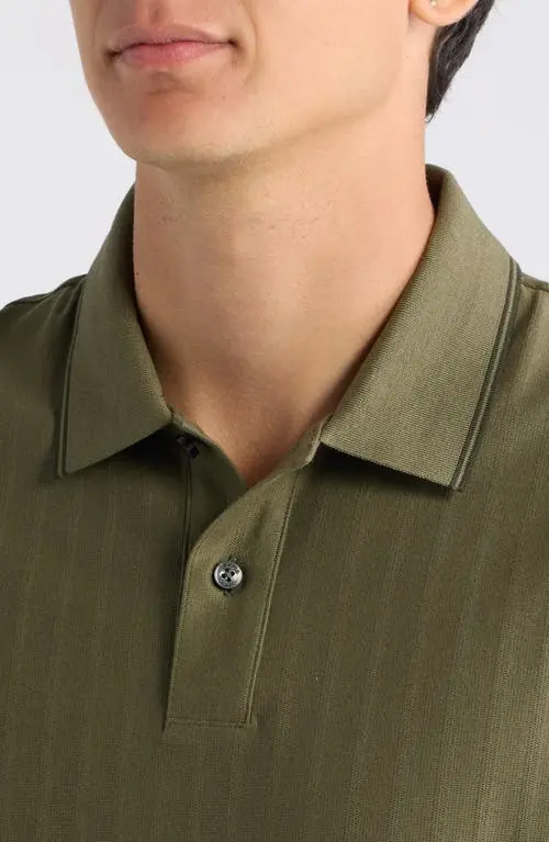 BOSS Parlay Tipped Cotton Polo - Open Green