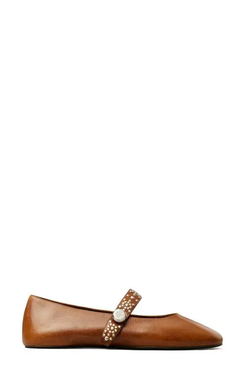 Tory Burch Romy Stud Leather Mary Jane Flat