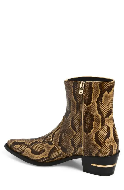 Amiri Ryder Python Embossed Pointed Toe Boot