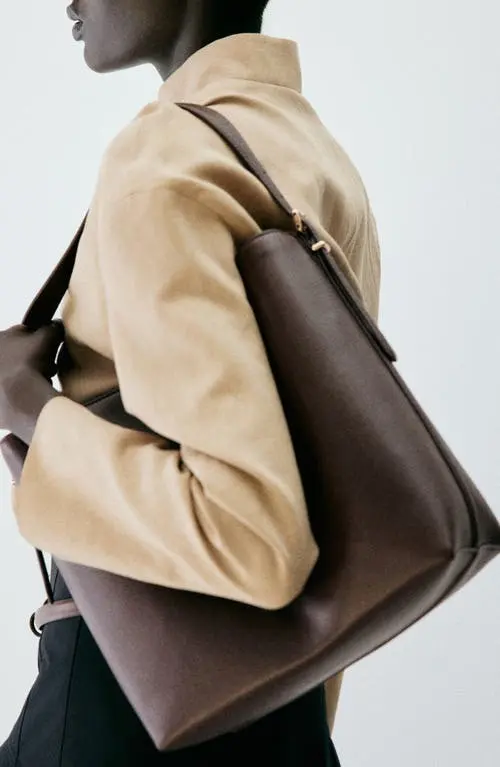 Mango Large Bucket Bag - Chocolate