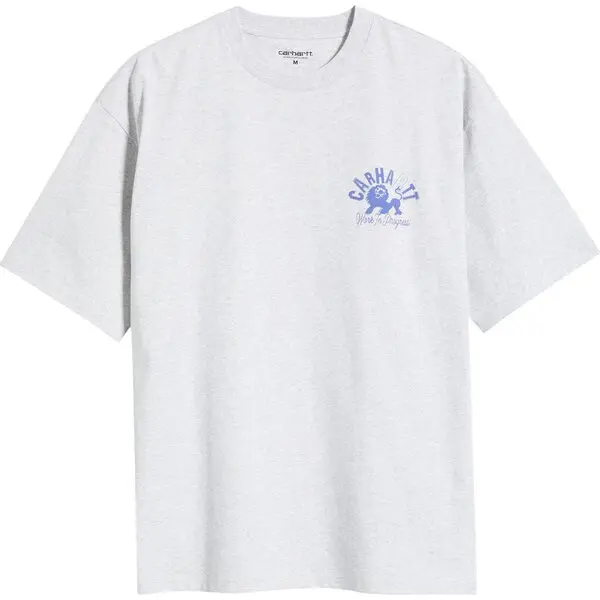 Carhartt Work In Progress Well Built Organic Cotton Graphic T-shirt - Ash Heather