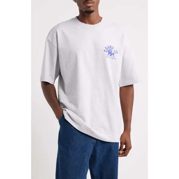 Carhartt Work In Progress Well Built Organic Cotton Graphic T-shirt - Ash Heather