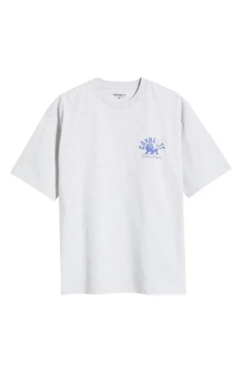 Carhartt Work In Progress Well Built Organic Cotton Graphic T-shirt - Ash Heather