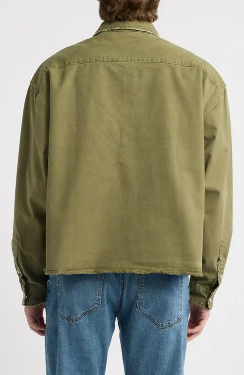 PURPLE BRAND Cotton Twill Shirt Jacket