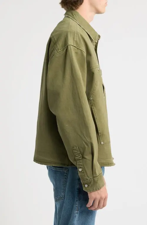 PURPLE BRAND Cotton Twill Shirt Jacket