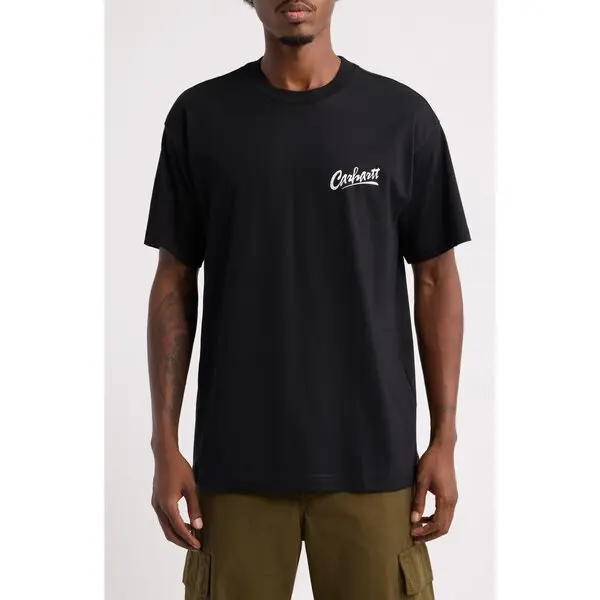 Carhartt Work In Progress Pup Organic Cotton Graphic T-shirt - Black