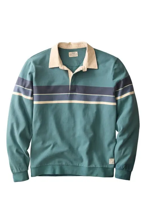 Marine Layer Stripe Organic Cotton Rugby Polo