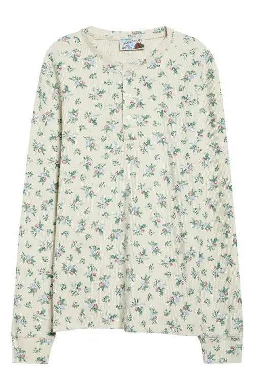 TANNER FLETCHER Danbury Floral Waffle Stitch Henley