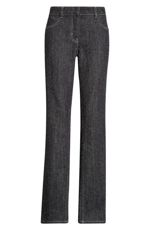 COURREGES Denim Tweed Straight Leg Jeans - Black/heritage White