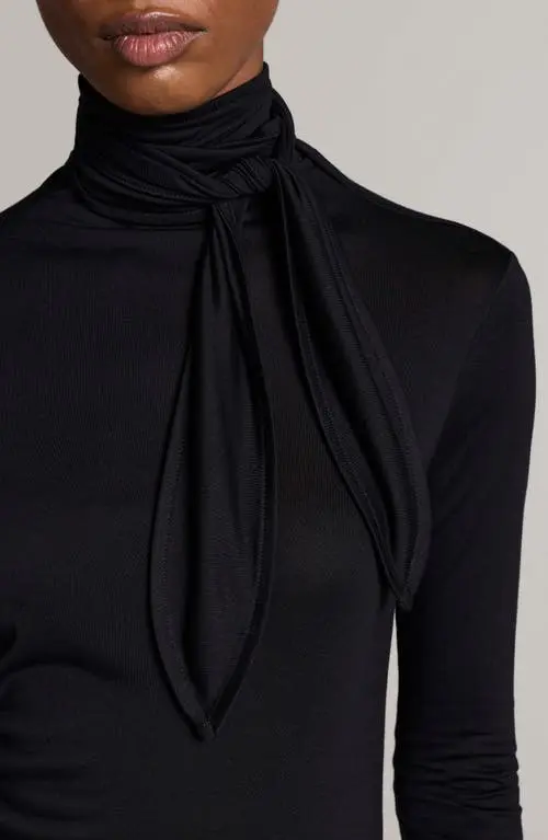 Vince Long Sleeve Mock Neck Top - Black