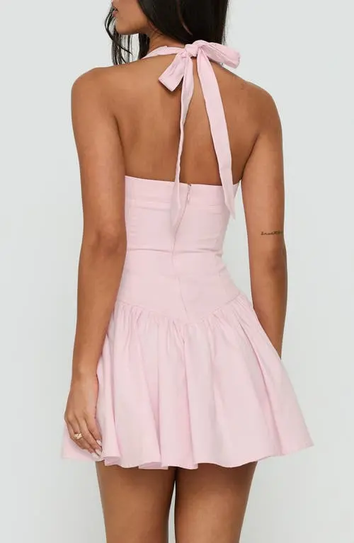 Princess Polly Esatora Halter Flare Minidress