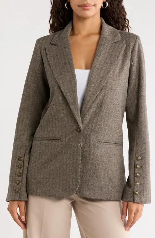 LIVERPOOL Herringbone Tweed Blazer