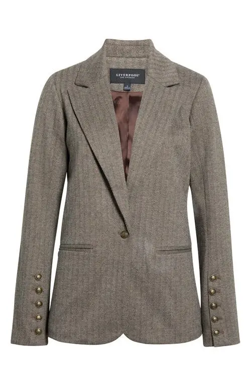 LIVERPOOL Herringbone Tweed Blazer