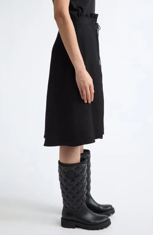 Moncler Wool Gabardine Midi Skirt