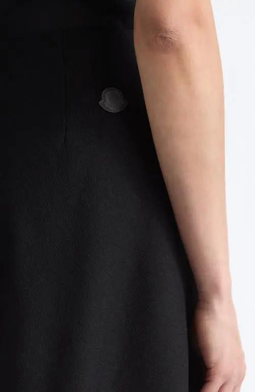 Moncler Wool Gabardine Midi Skirt