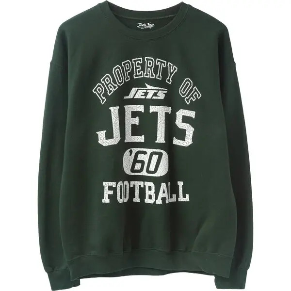Junk Food Jets Property Crewneck Cotton Blend Sweatshirt