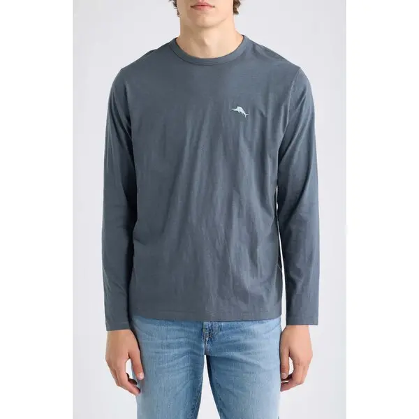 Tommy Bahama In Reel Life Luxe Cotton T-shirt - Turbulence