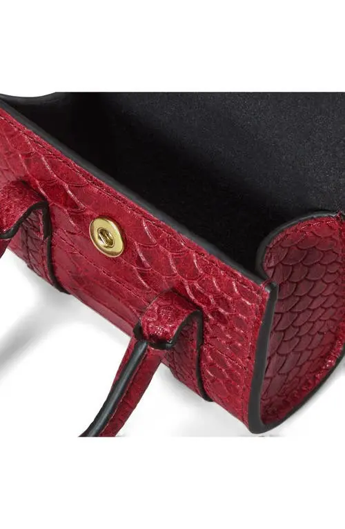 Mulberry Mini Bayswater Snakeskin Embossed Leather Bag Charm