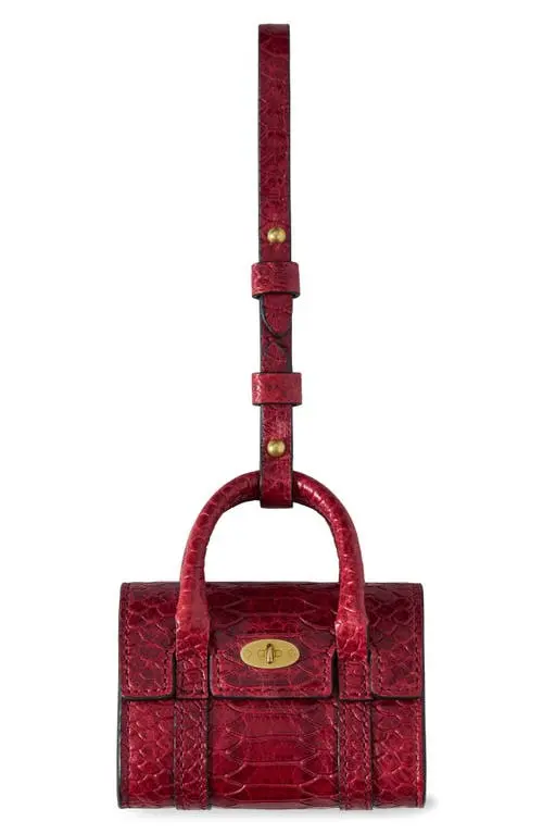 Mulberry Mini Bayswater Bag Charm - Apple Red