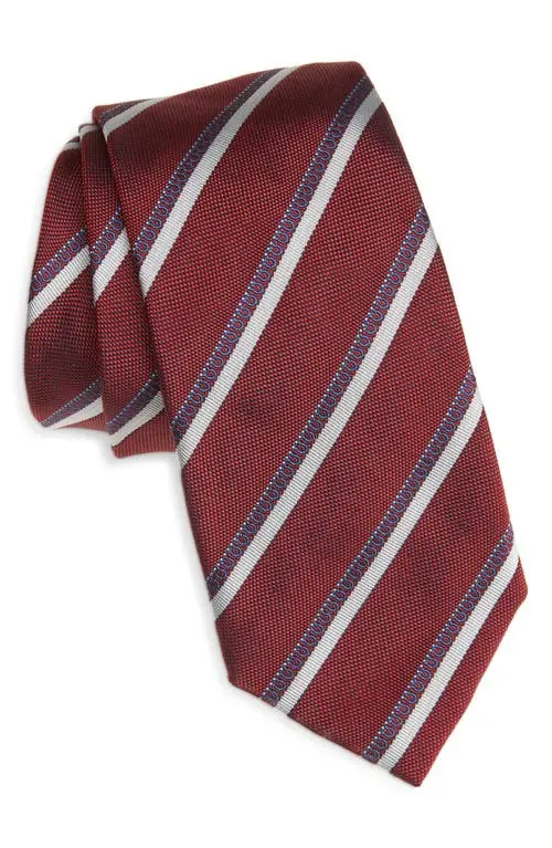 FERRAGAMO Cina Silk Tie - Bordeaux