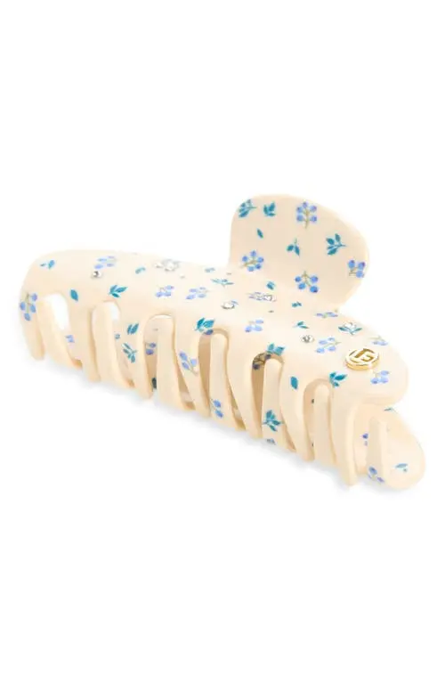 L. Erickson Greta Floral Claw Clip - Blue