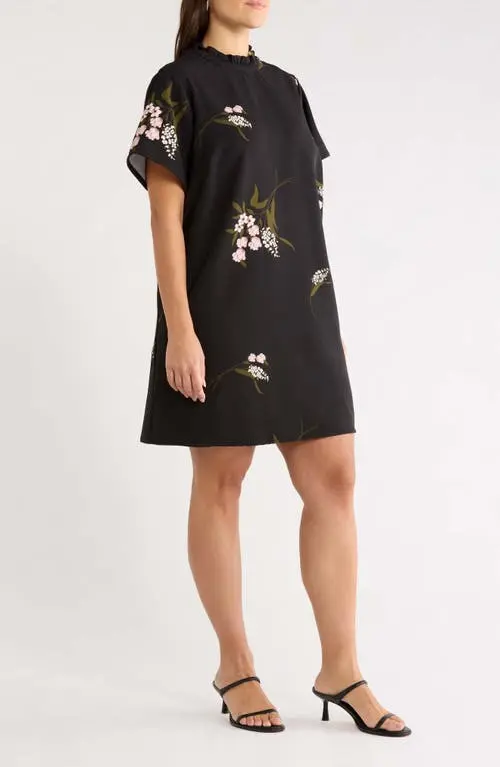 SUGARLIPS Rickie Floral Print Shift Minidress