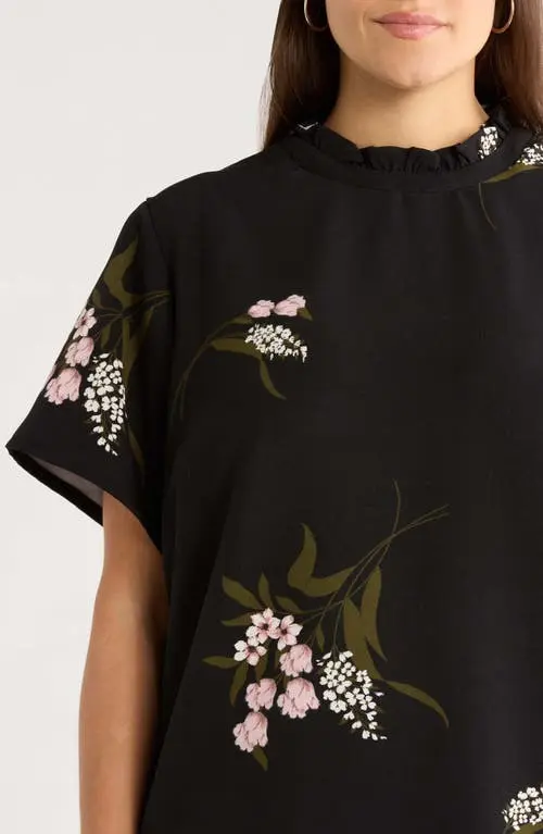 SUGARLIPS Rickie Floral Print Shift Minidress