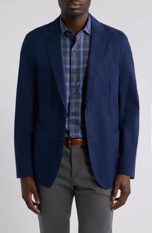 David Donahue Cotton Cashmere Sport Coat - Navy