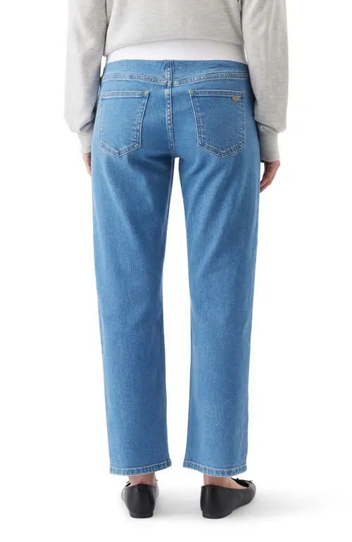 RIPE MATERNITY Teddy Straight Leg Maternity Jeans - Classic Blue