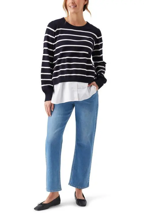 RIPE MATERNITY Teddy Straight Leg Maternity Jeans - Classic Blue