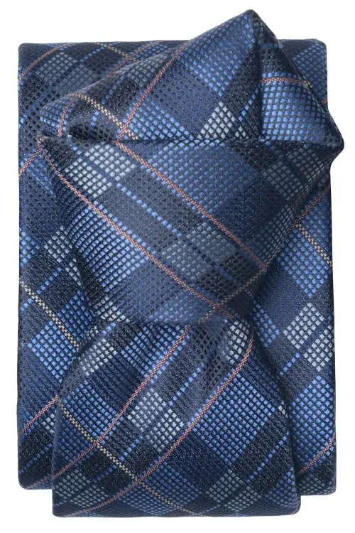 ELIZABETTA Moscatosilk Jacquard Tie - Dark Blue